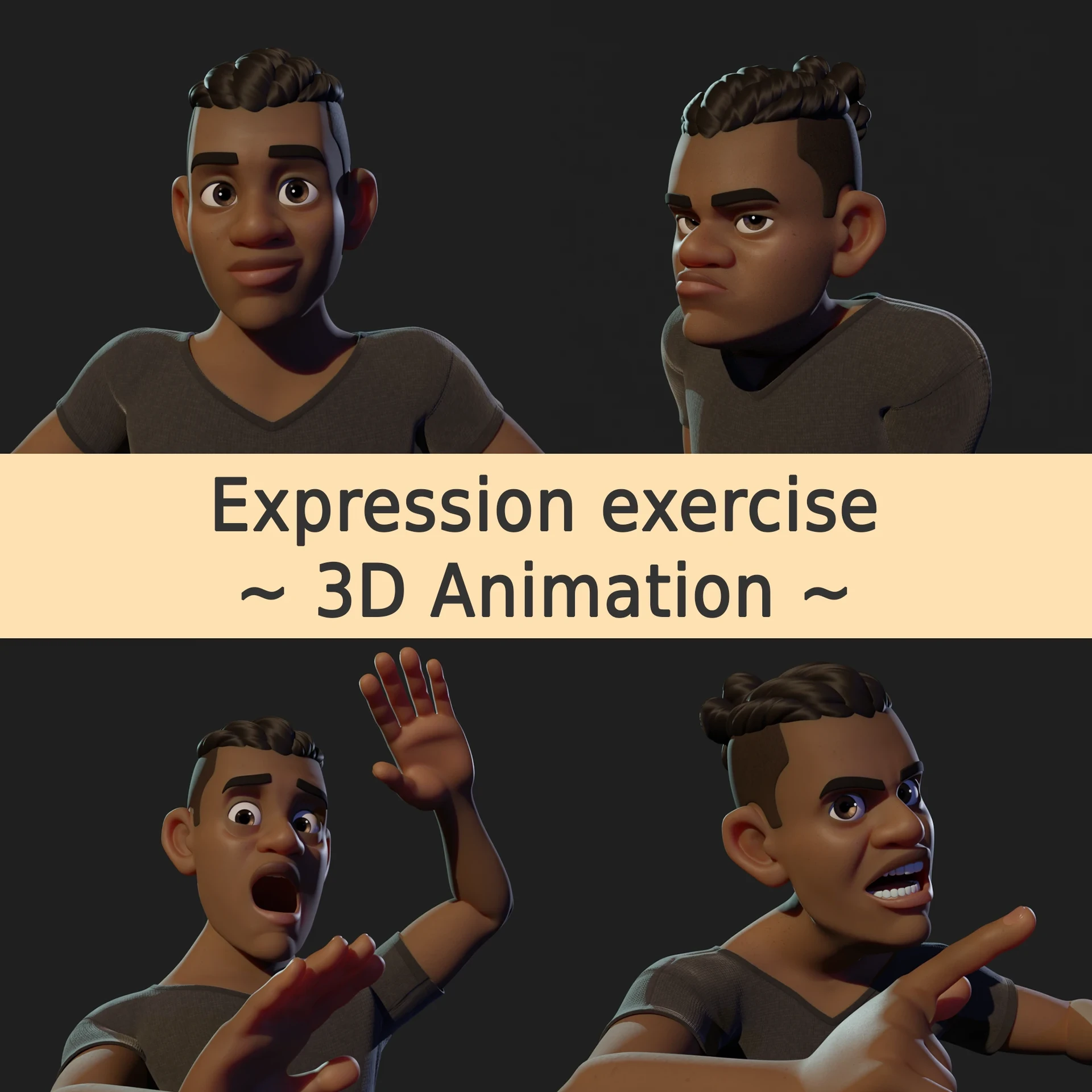 ArtStation - Expression exercise - 3D Animation