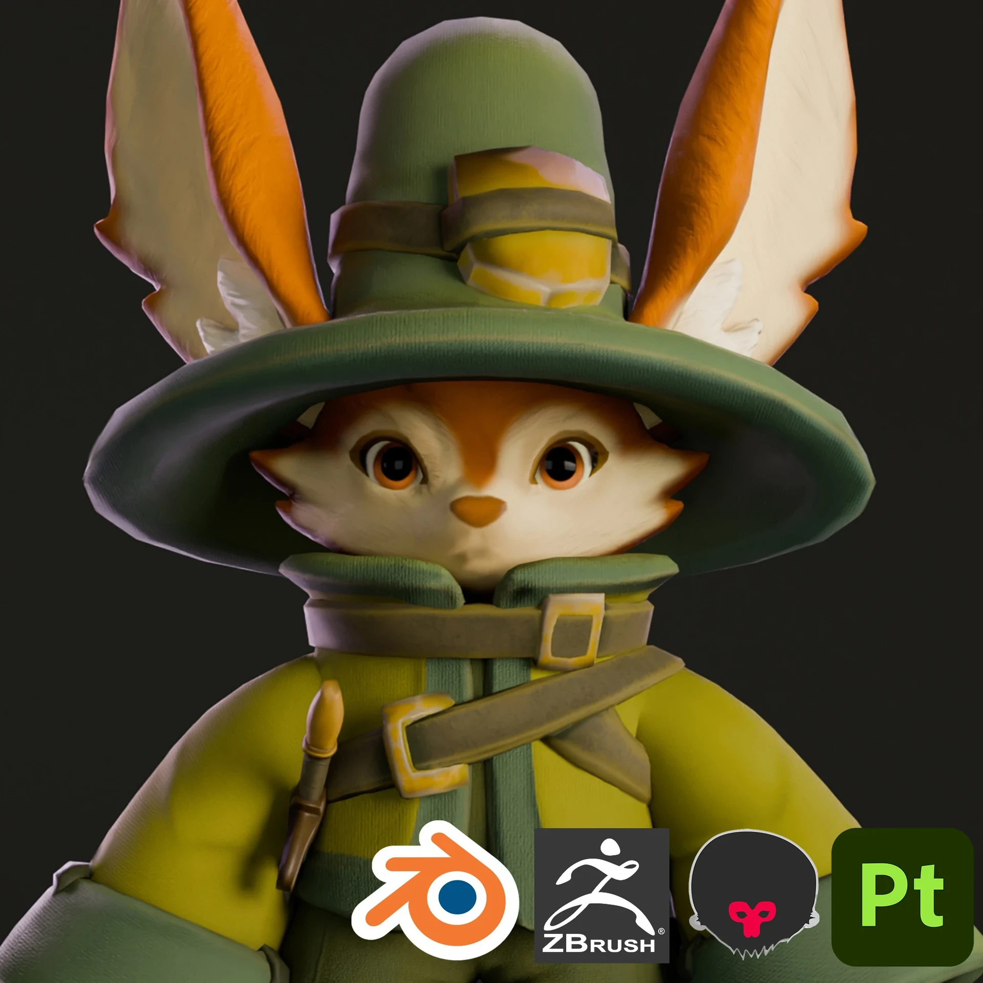 ArtStation - 3D model of a fox