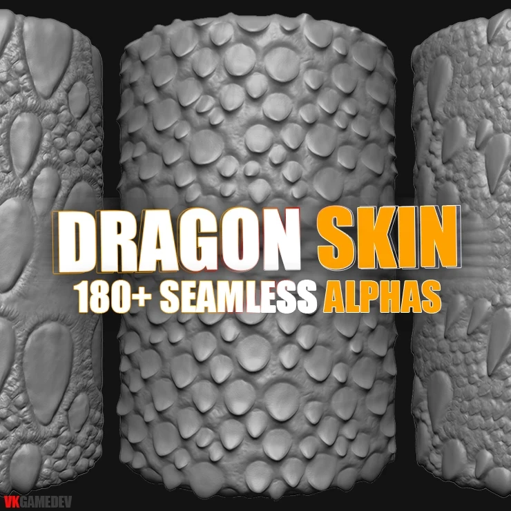 ArtStation - 180+ Dragon Skin Seamless Alphas – Displacement Maps for ...