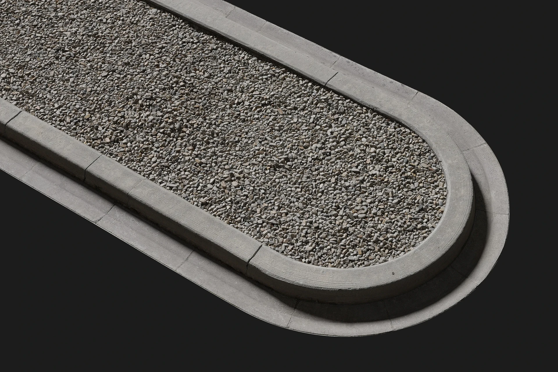 ArtStation - Parking Lot Curb And Gutter Island