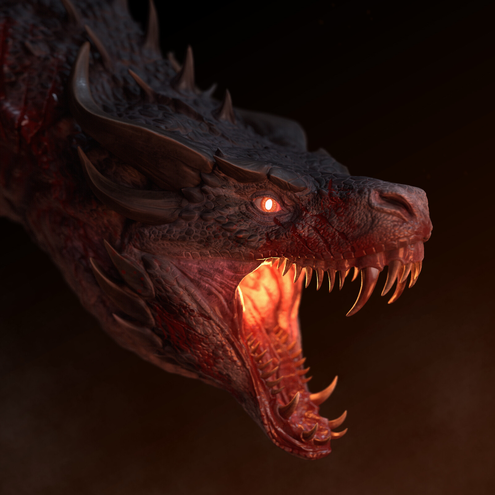 ArtStation - dragon bust - animations