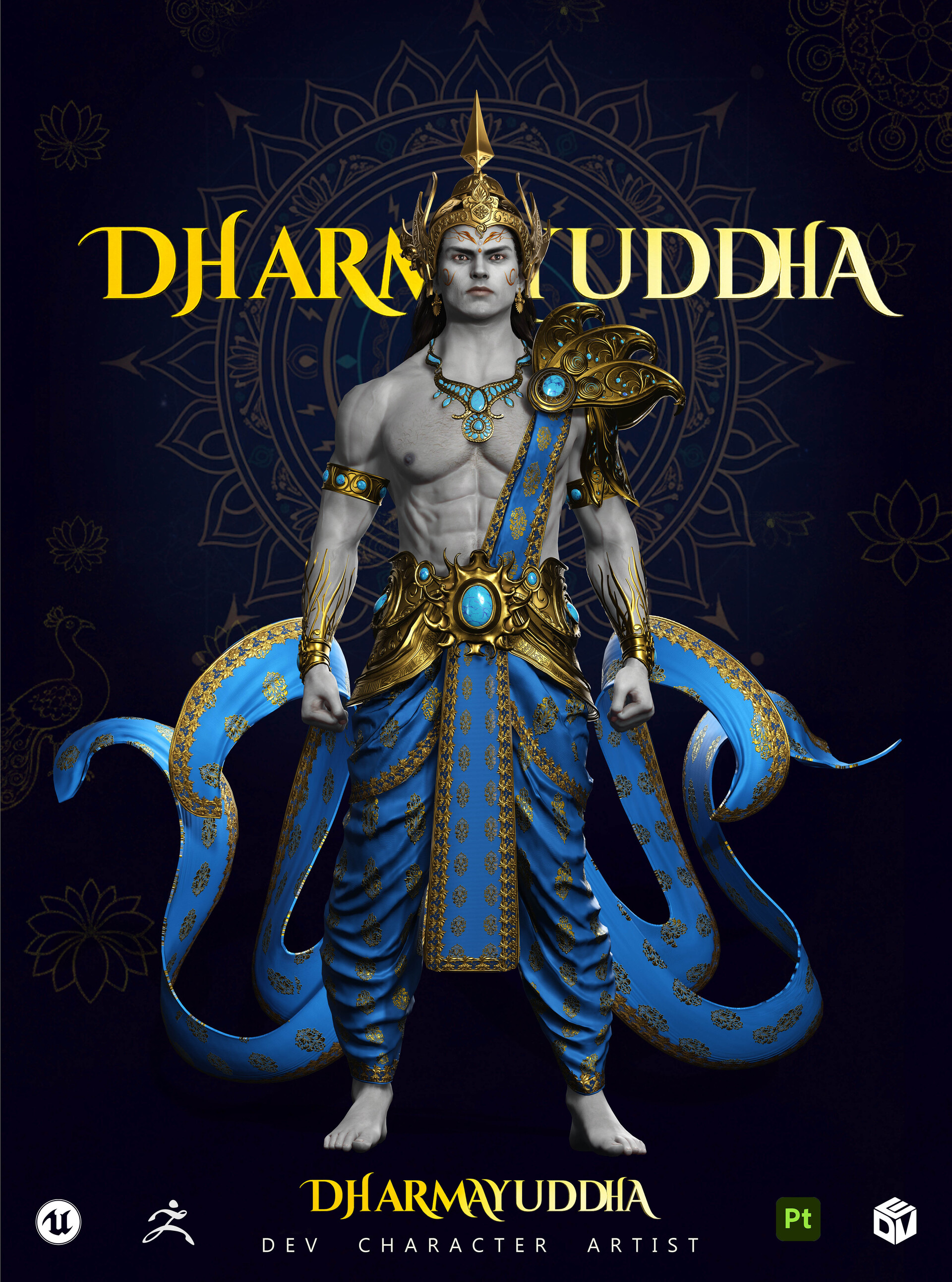 ArtStation - DHARMAYUDDHA – Mythological Game Character