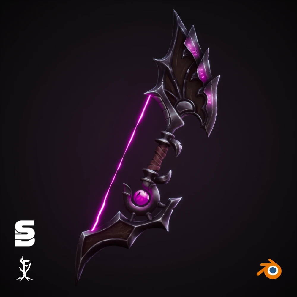 ArtStation - Spectral Soul Bow - Handpainted Weapon