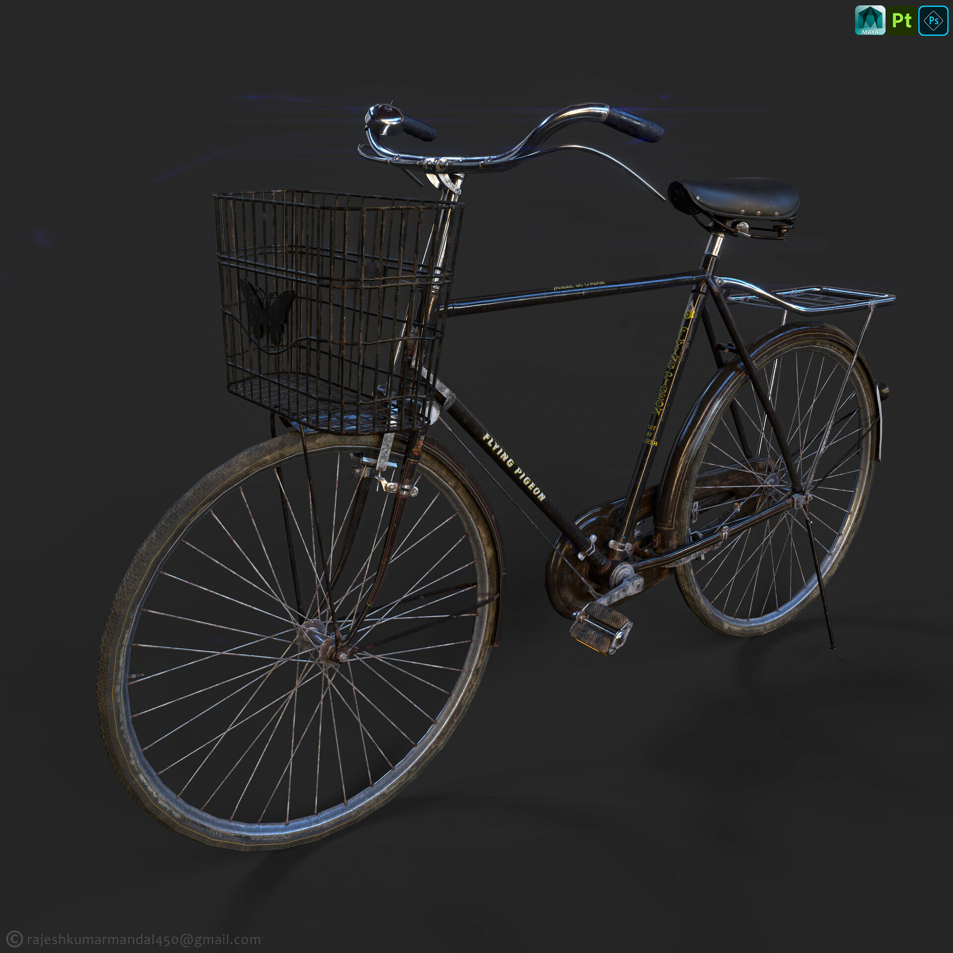 ArtStation - Flying_Pigeon_bicycle