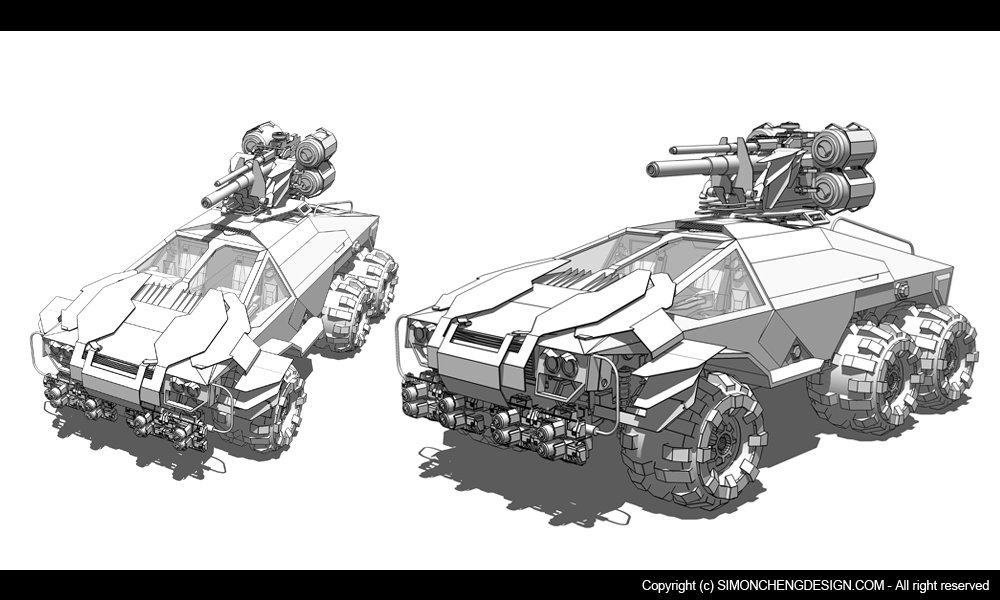 ArtStation - Vehicle concept design, Simon Cheng