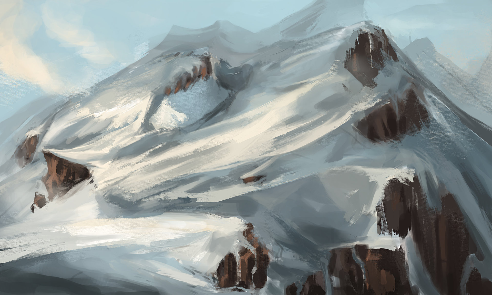 ArtStation - Snowy Mountain