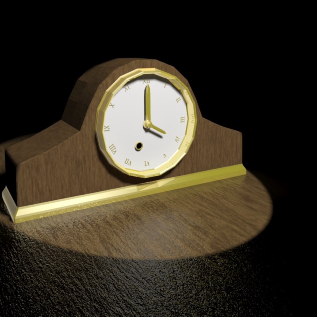 ArtStation - Wooden Mantle Clock.