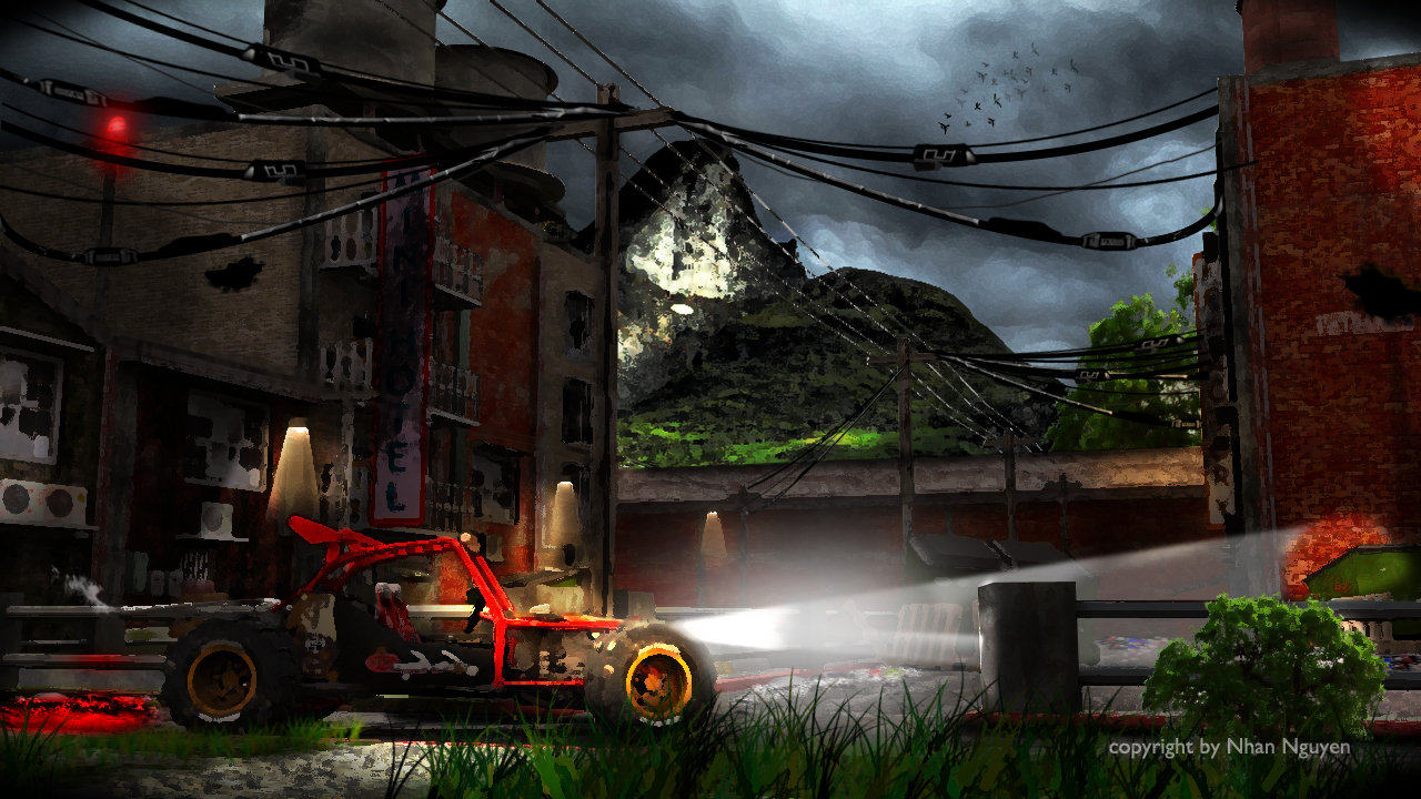 ArtStation - back_alley concept