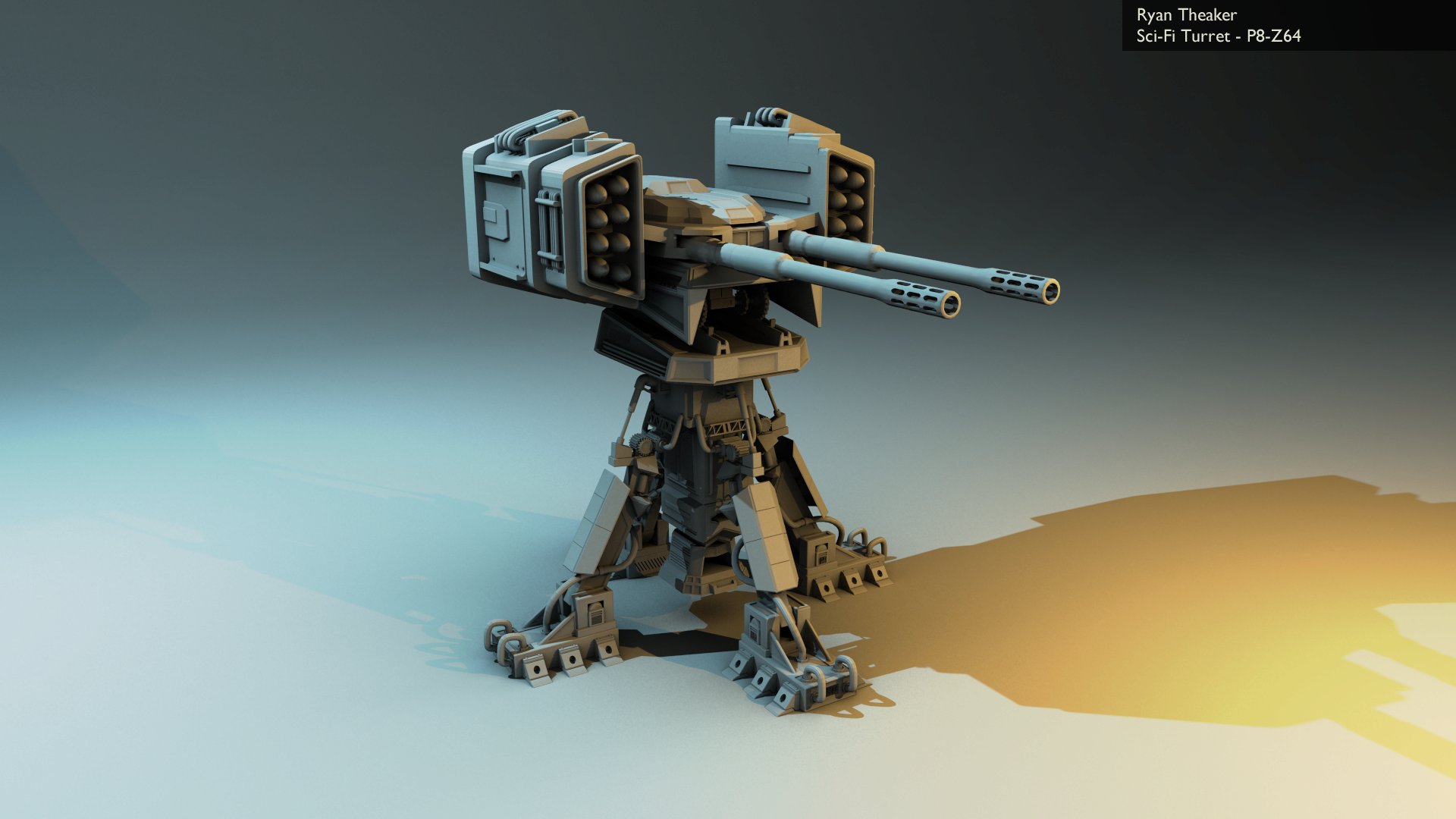 ArtStation - P8-Z64 Automated Turret, Ryan Theaker