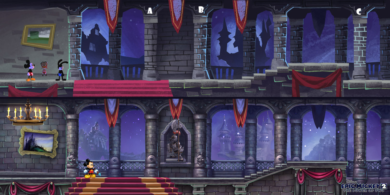 ArtStation - Epic Mickey 2 side scroller