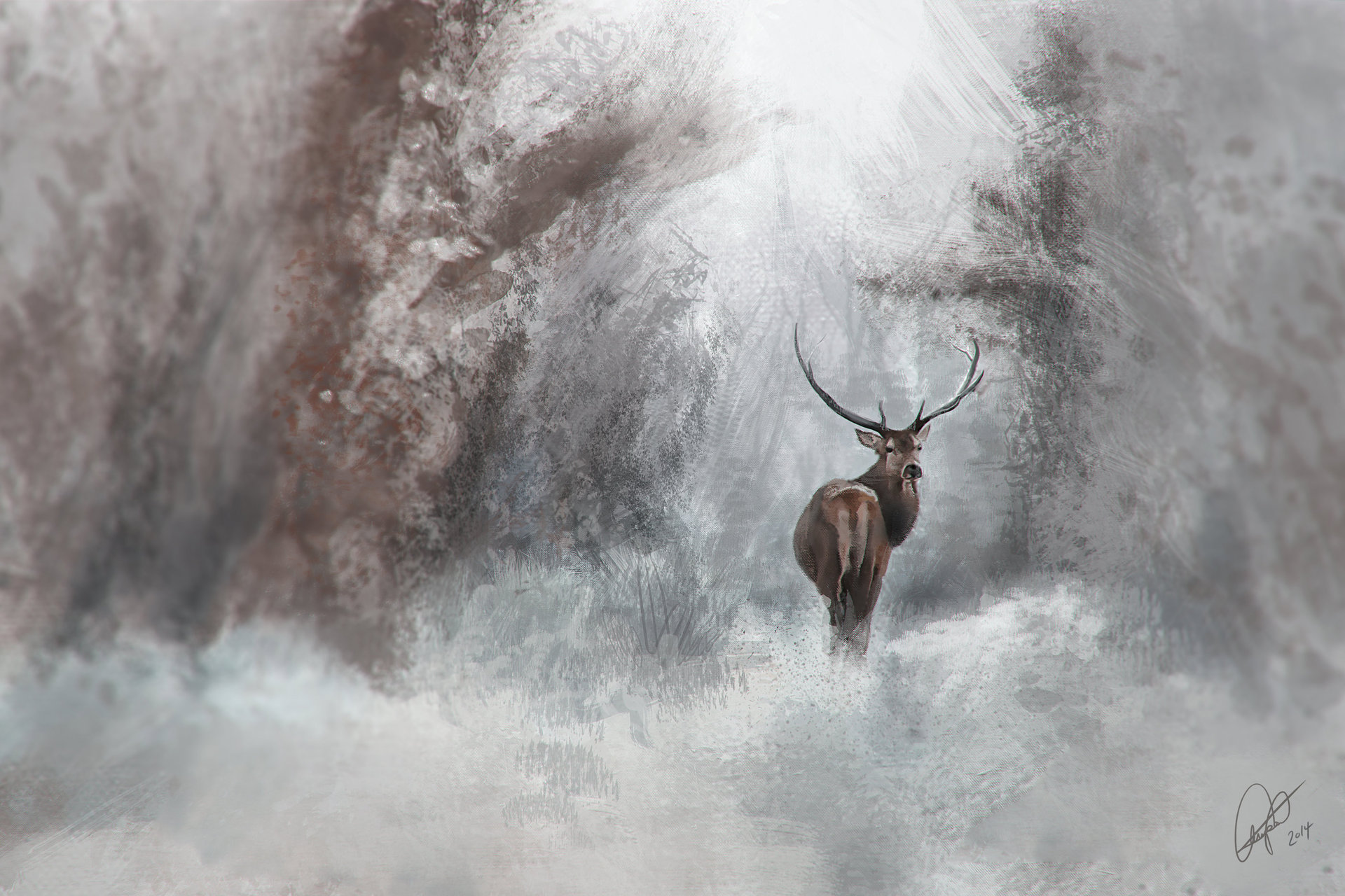 ArtStation - Stag in Winter