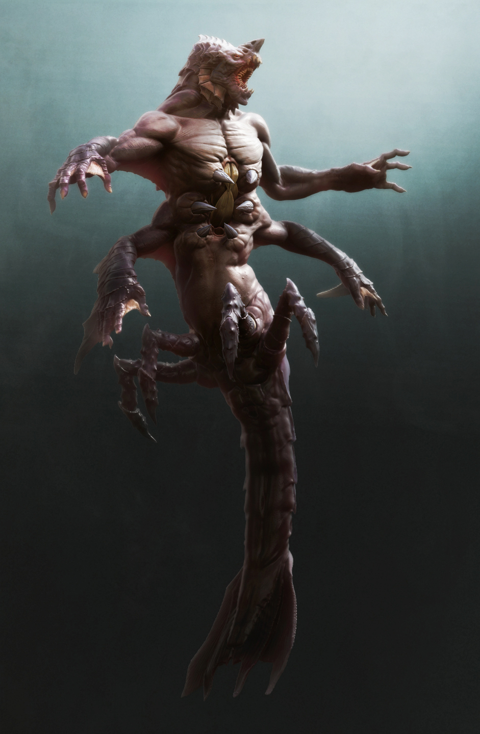 Gabriel Pereira - Scylla - God of war fan art