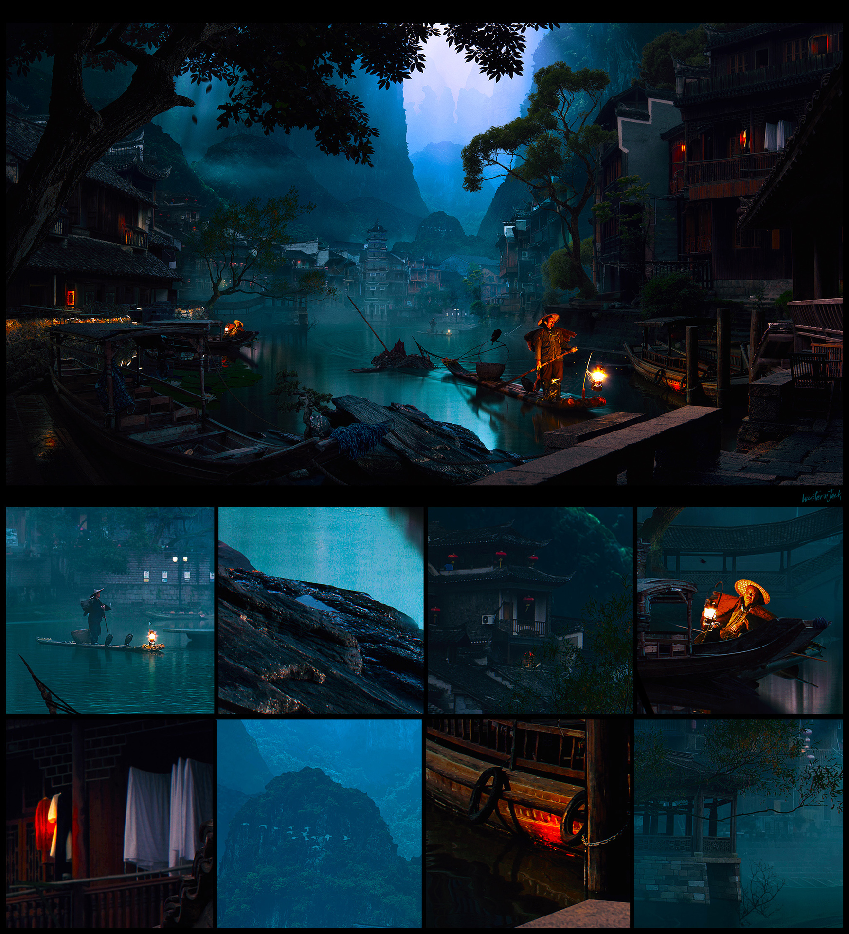 ArtStation - Fishing town