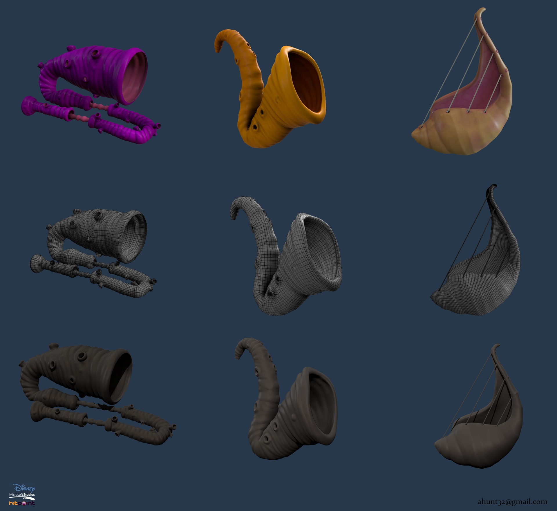 ArtStation - Props for The Little Mermaid Undersea Adventure