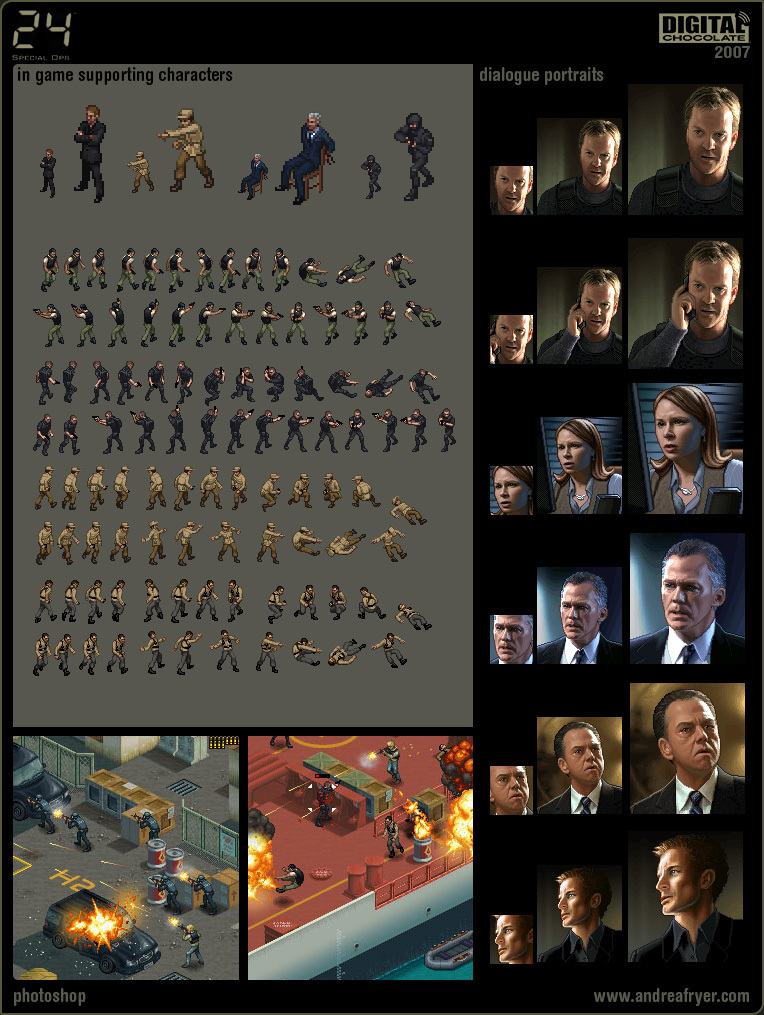 ArtStation - "24 Special Ops" (game) - pixel art