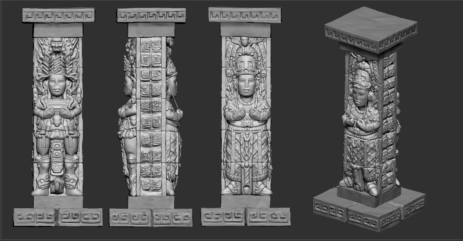 ArtStation - mayan pillar