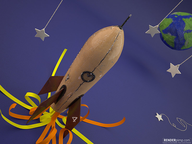 ArtStation - tin toy rocket