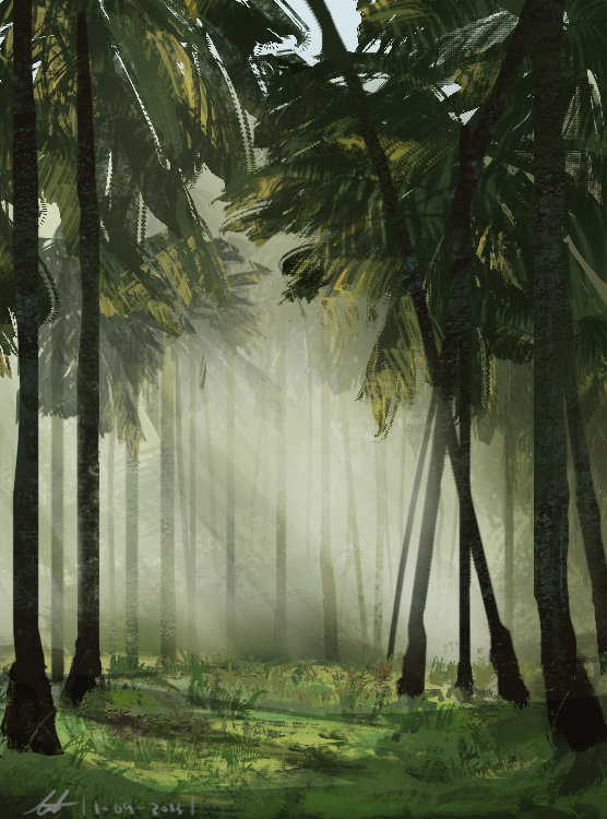 ArtStation - Palm trees study