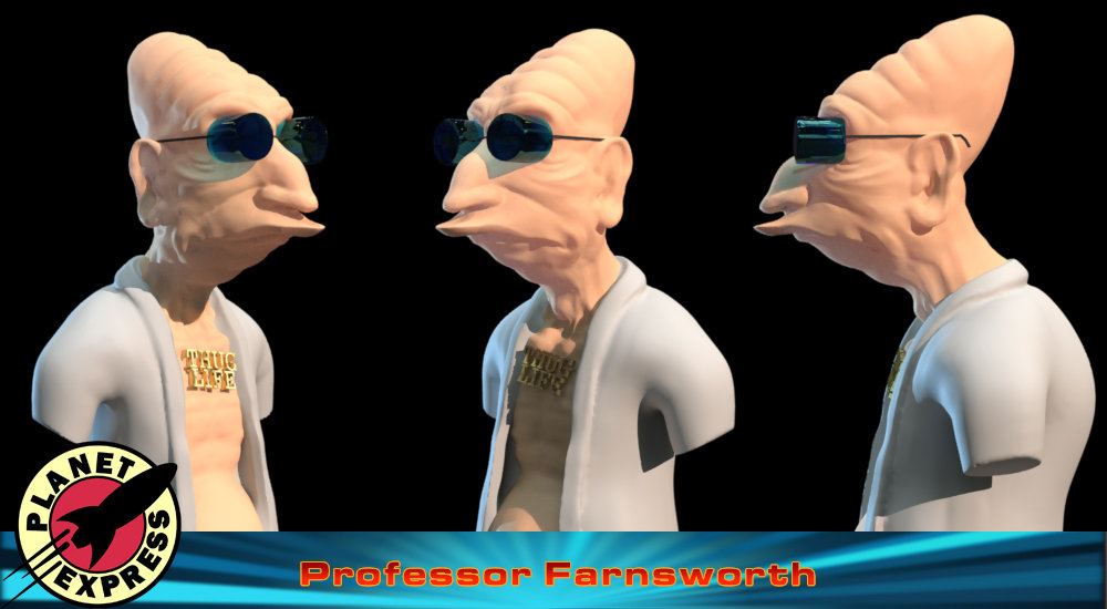 ArtStation - Prof. Farnsworth speedsculpt
