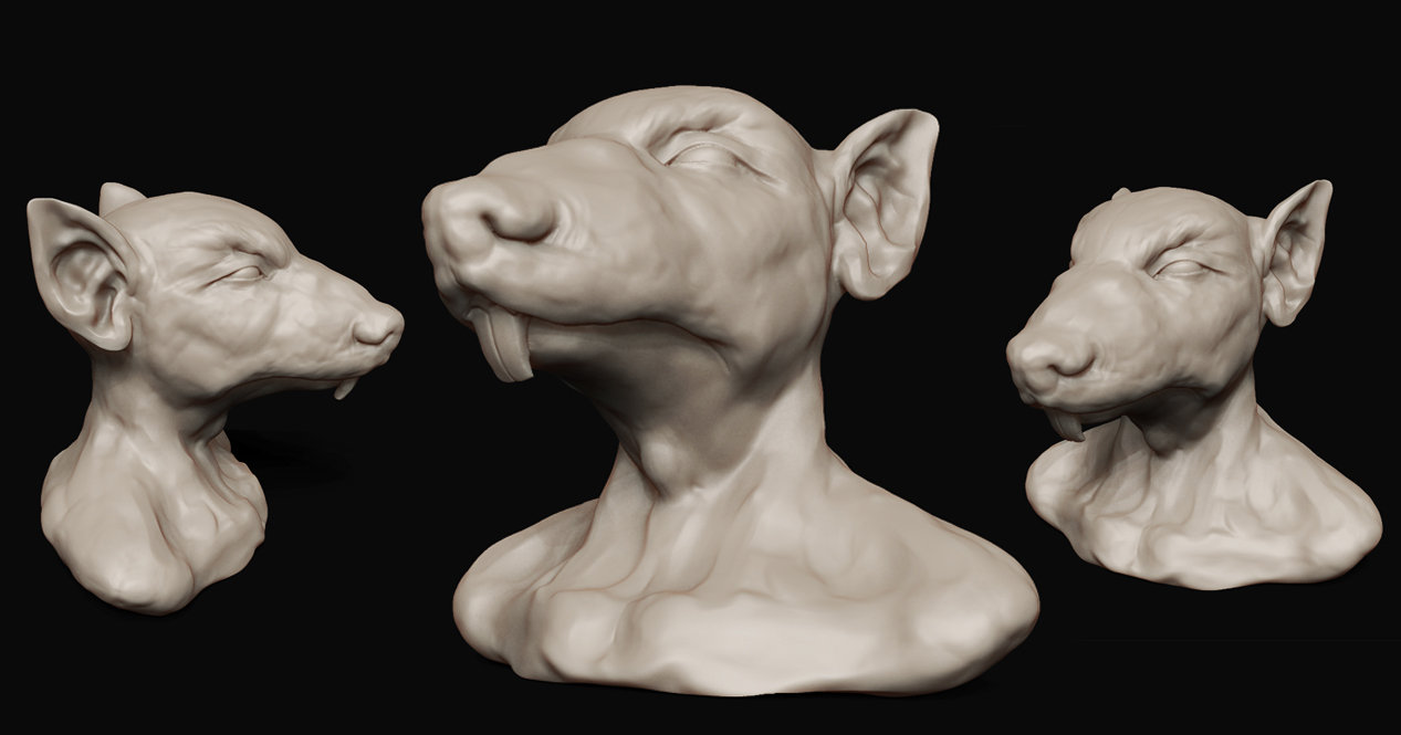 ArtStation - Human-Rat hybrid speedsculpt