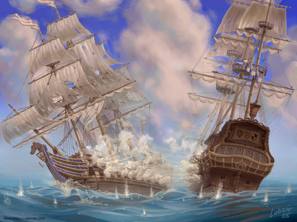 ArtStation - Sea battle