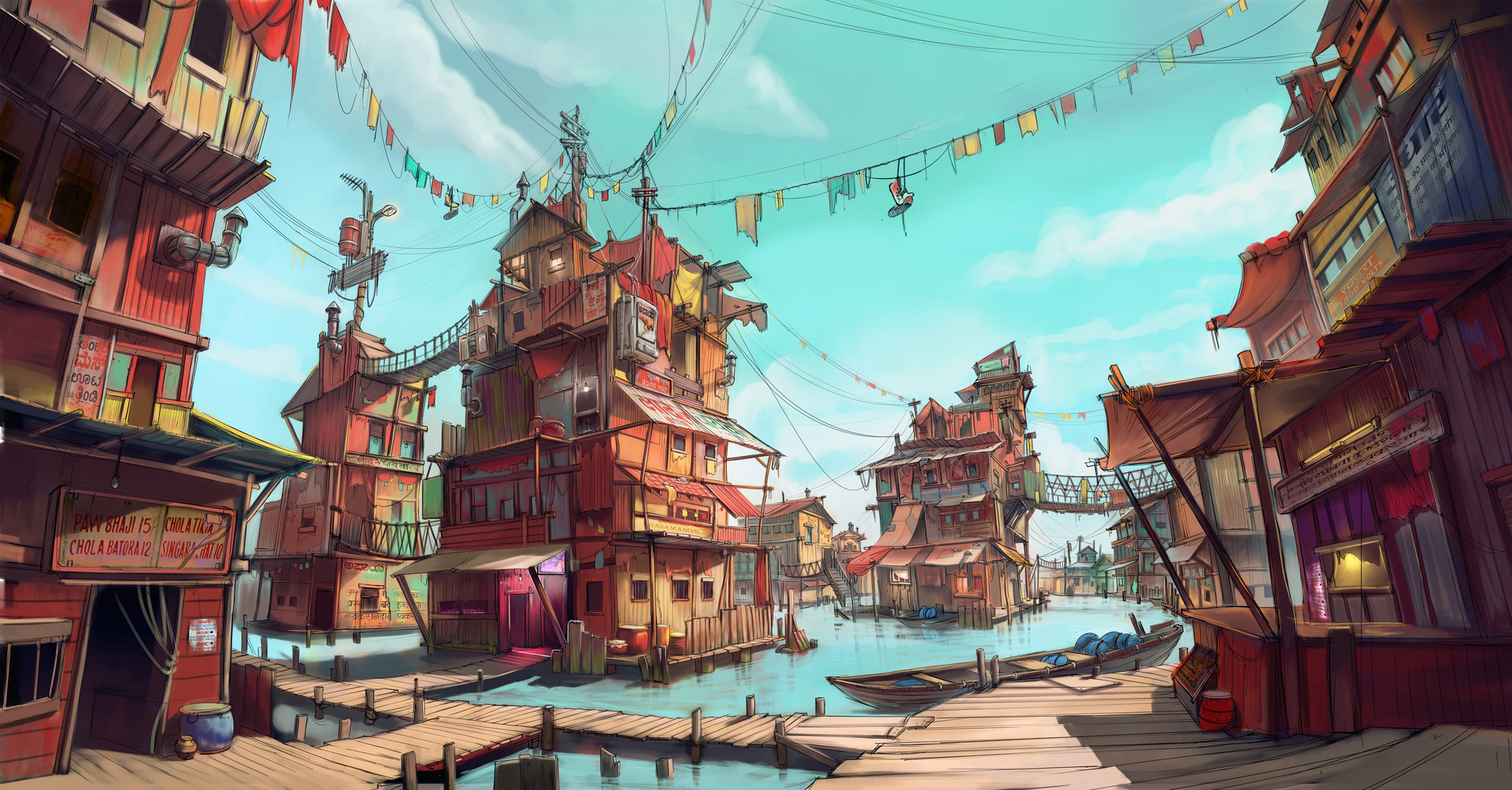 ArtStation - Colourful slums