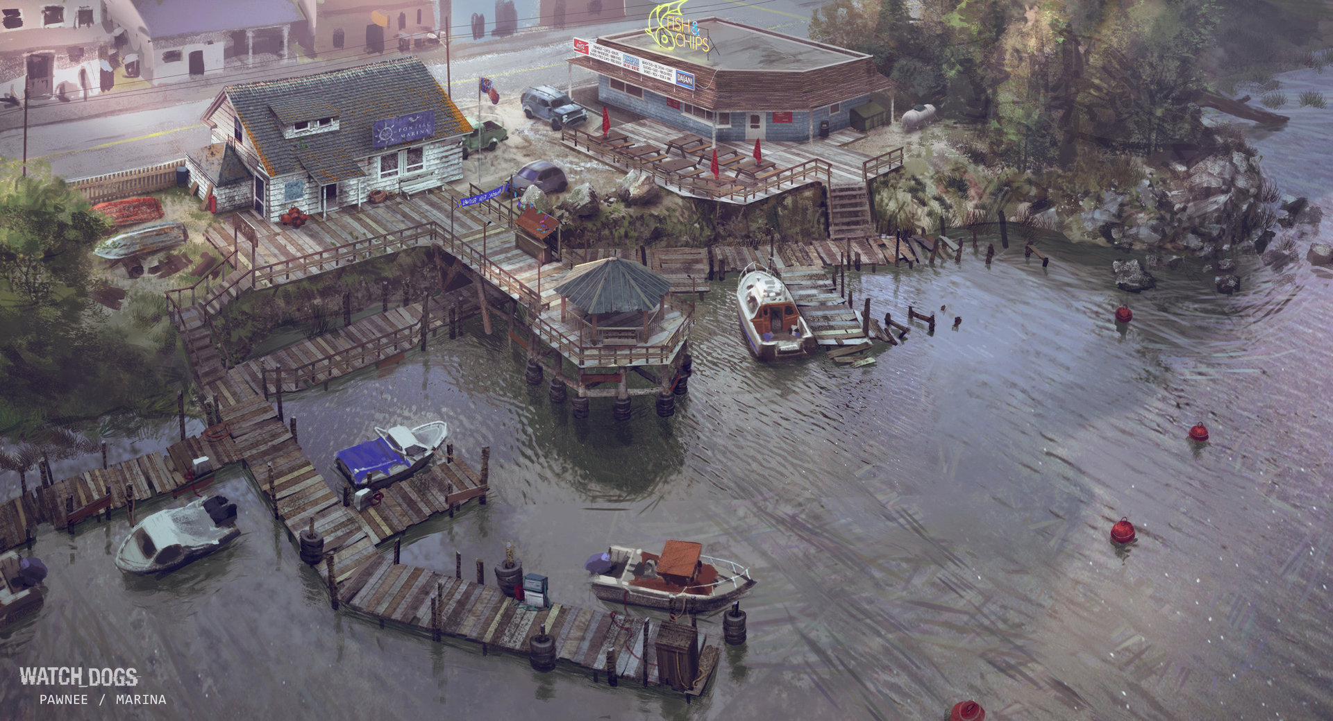 Michel Donze - Watch Dogs - environments concept art