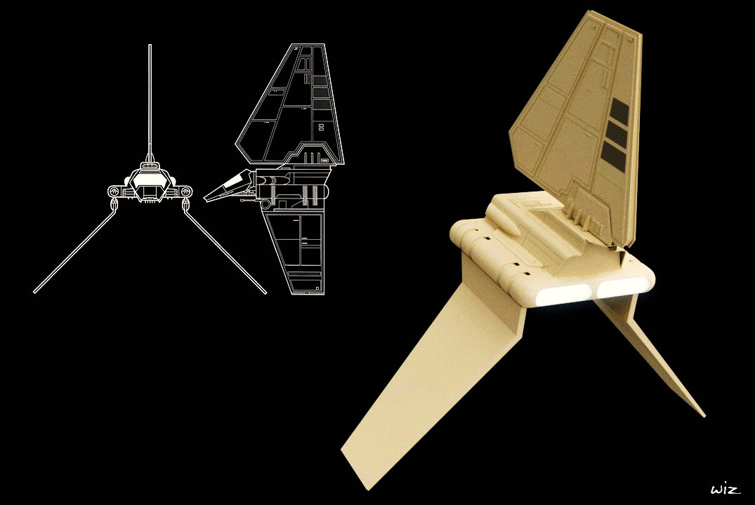 ArtStation - Lamda Class Shuttle (WIP)