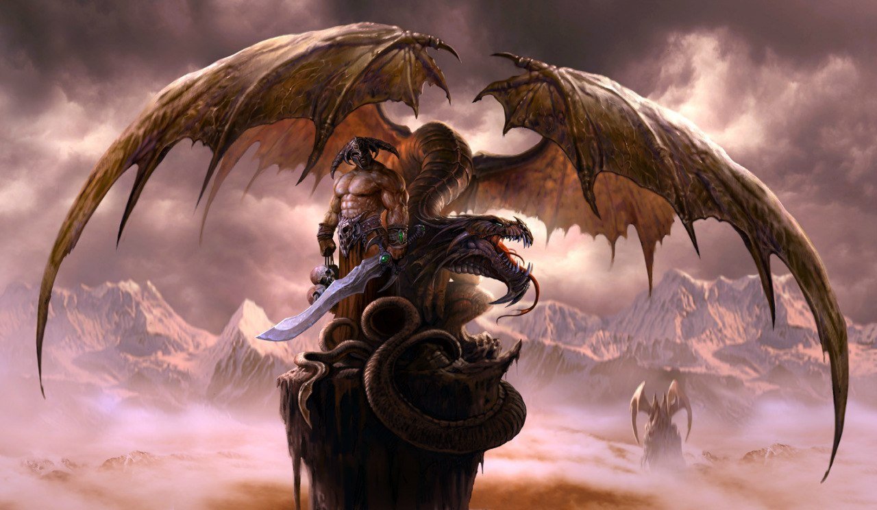 ArtStation - warrior and dragon