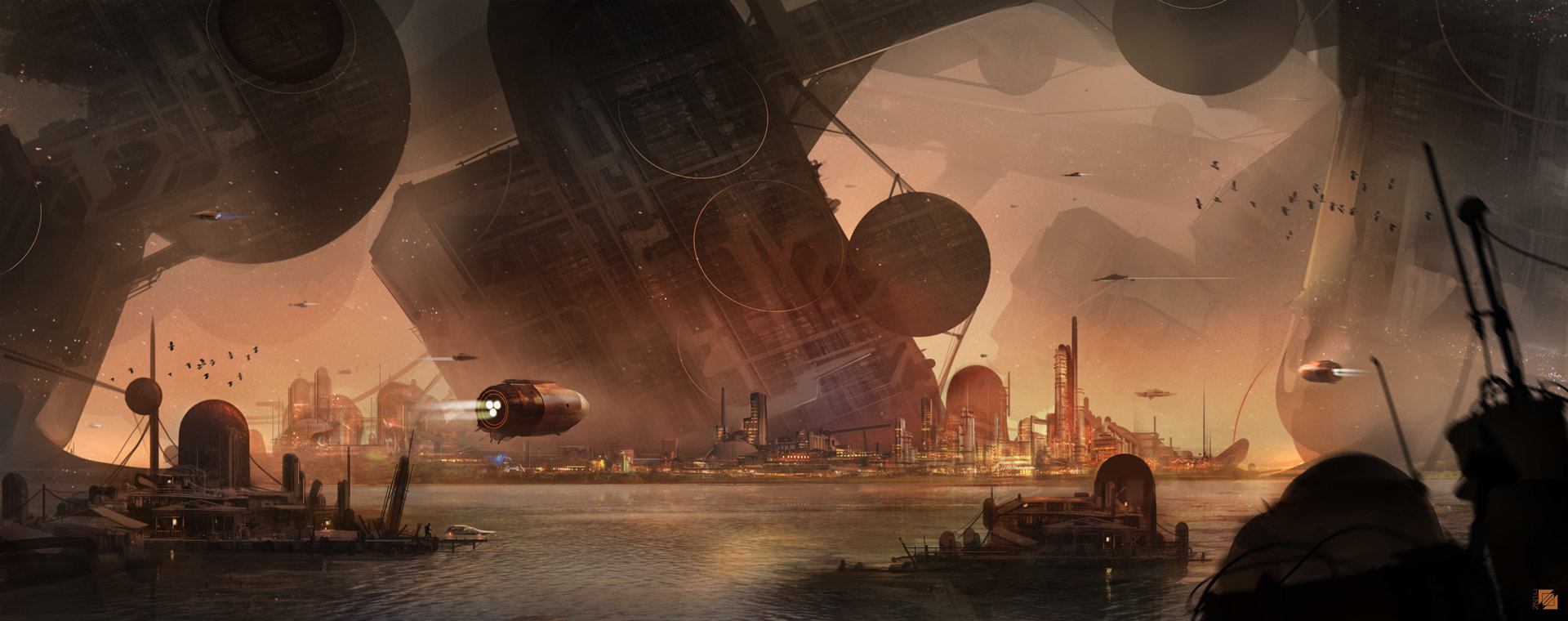ArtStation - Futuristic Bay, Florent Llamas