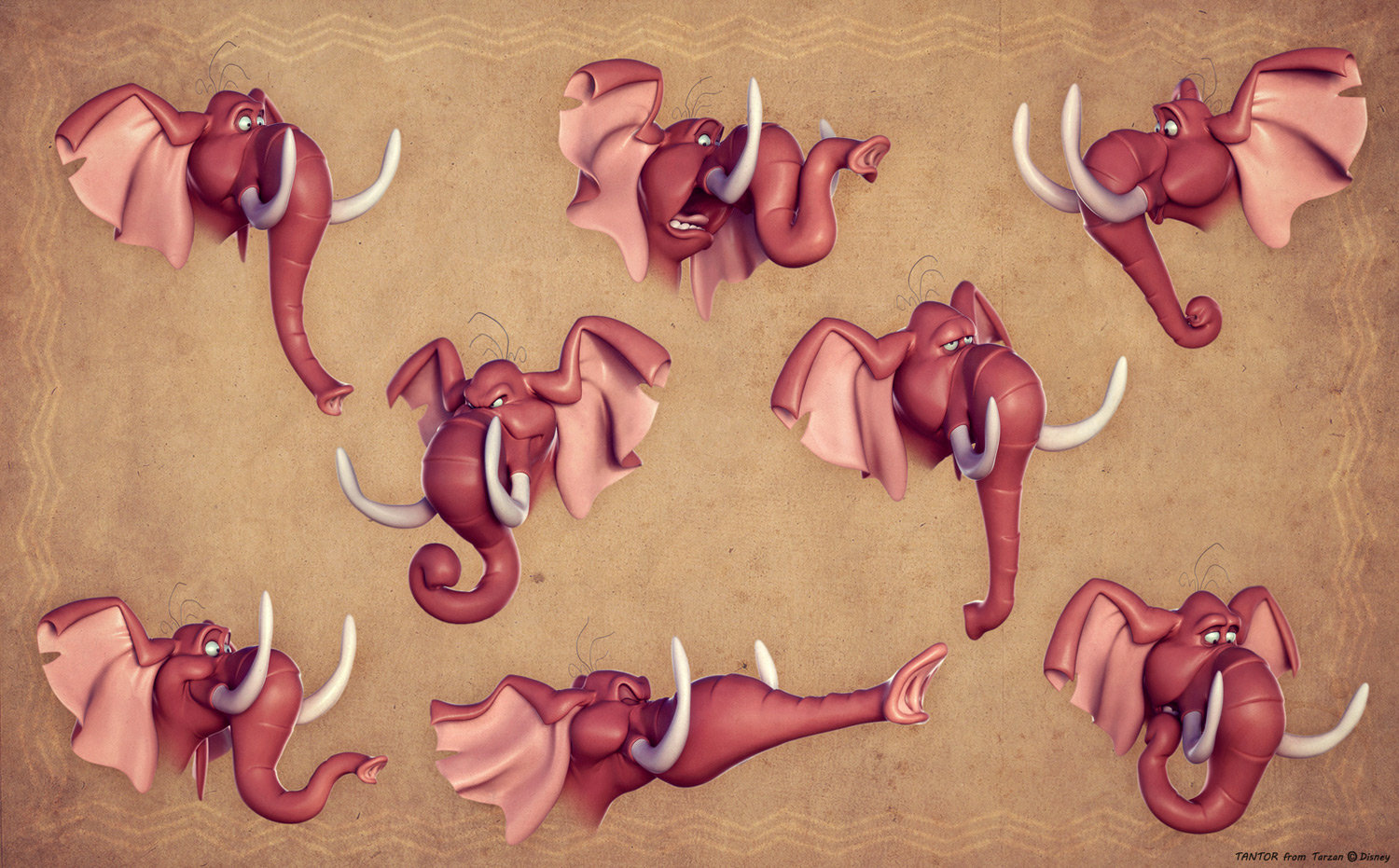 Tarzan Characters Tantor Disney Movie Club Tarzan 2 Tattoos Terk