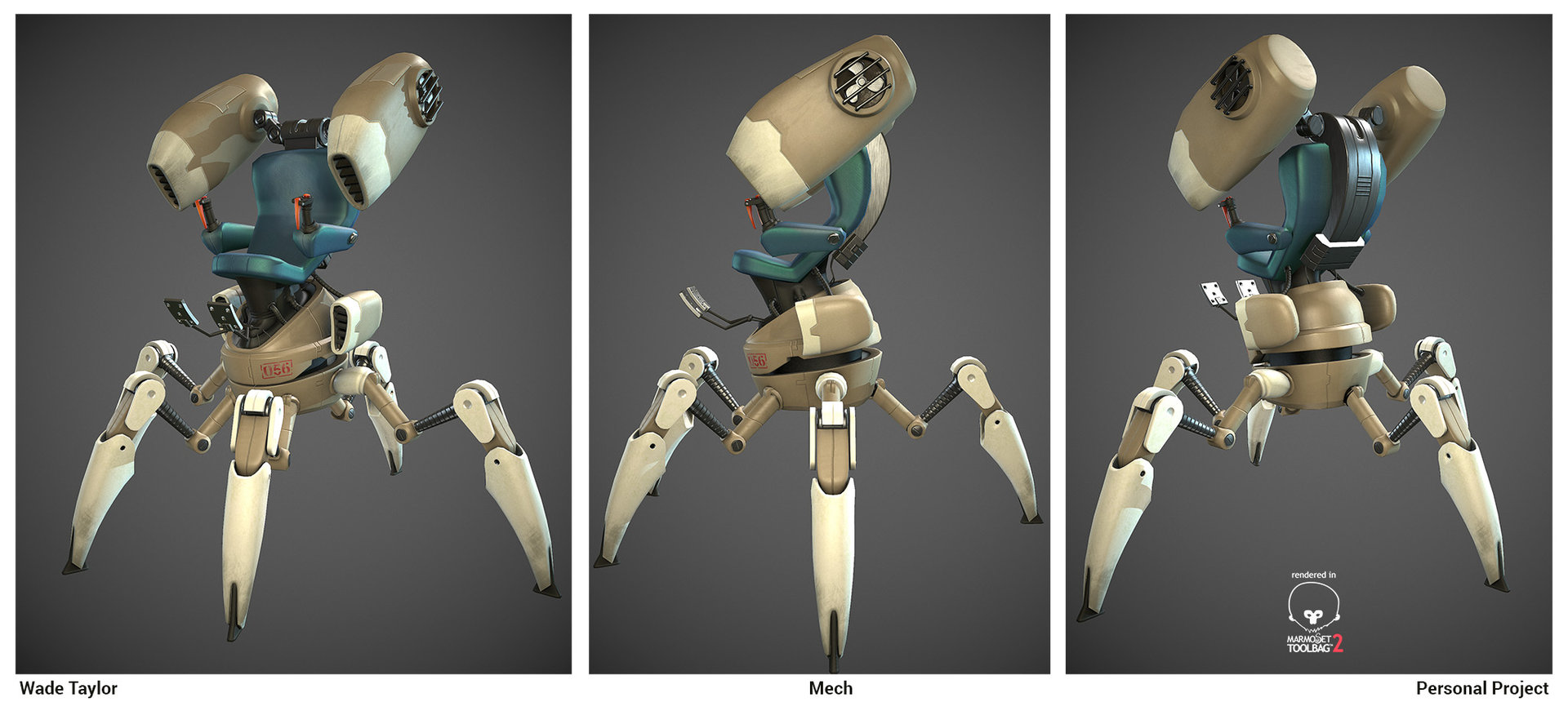 ArtStation - Pentaped Mech