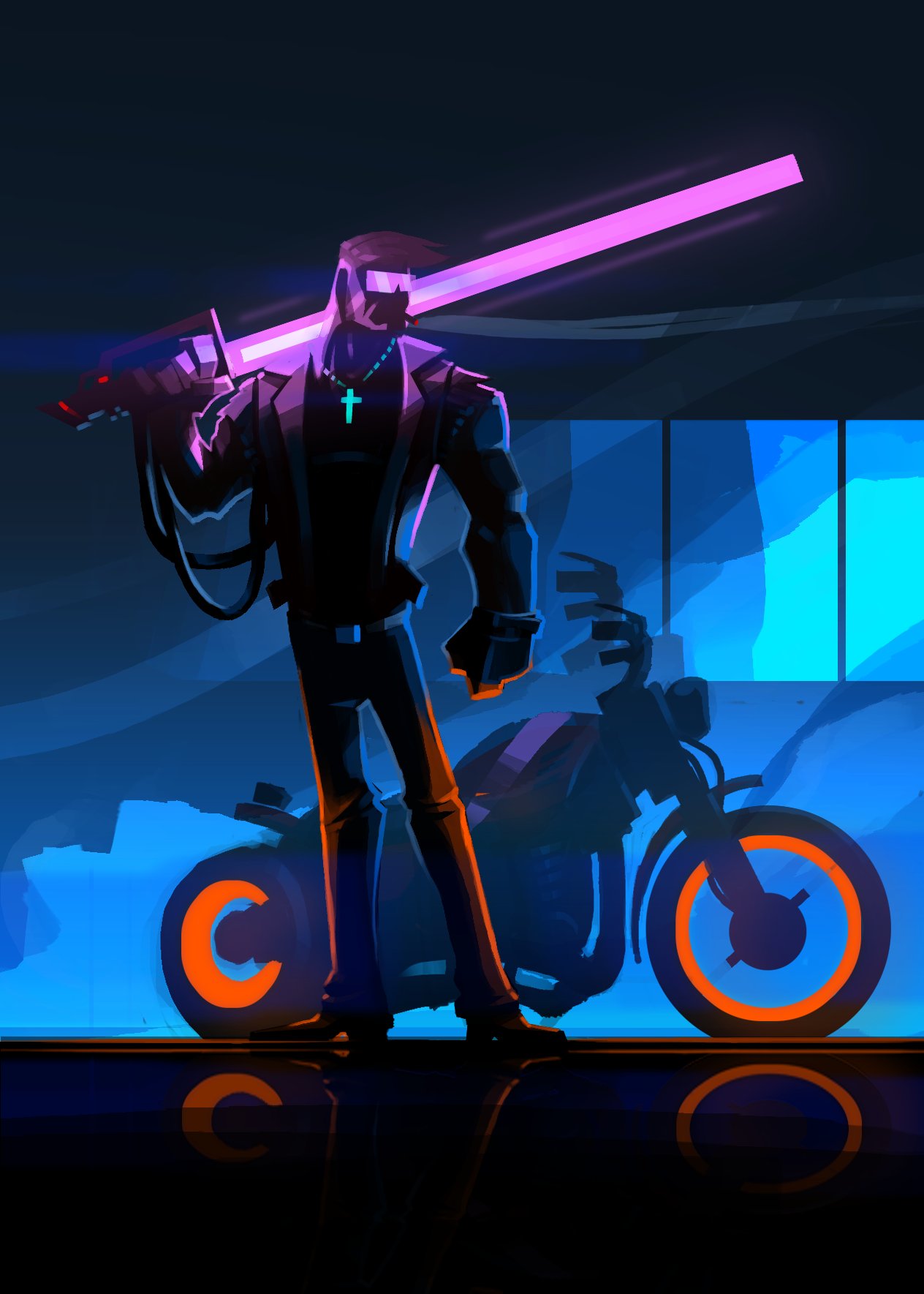 ArtStation - Neo80s biker