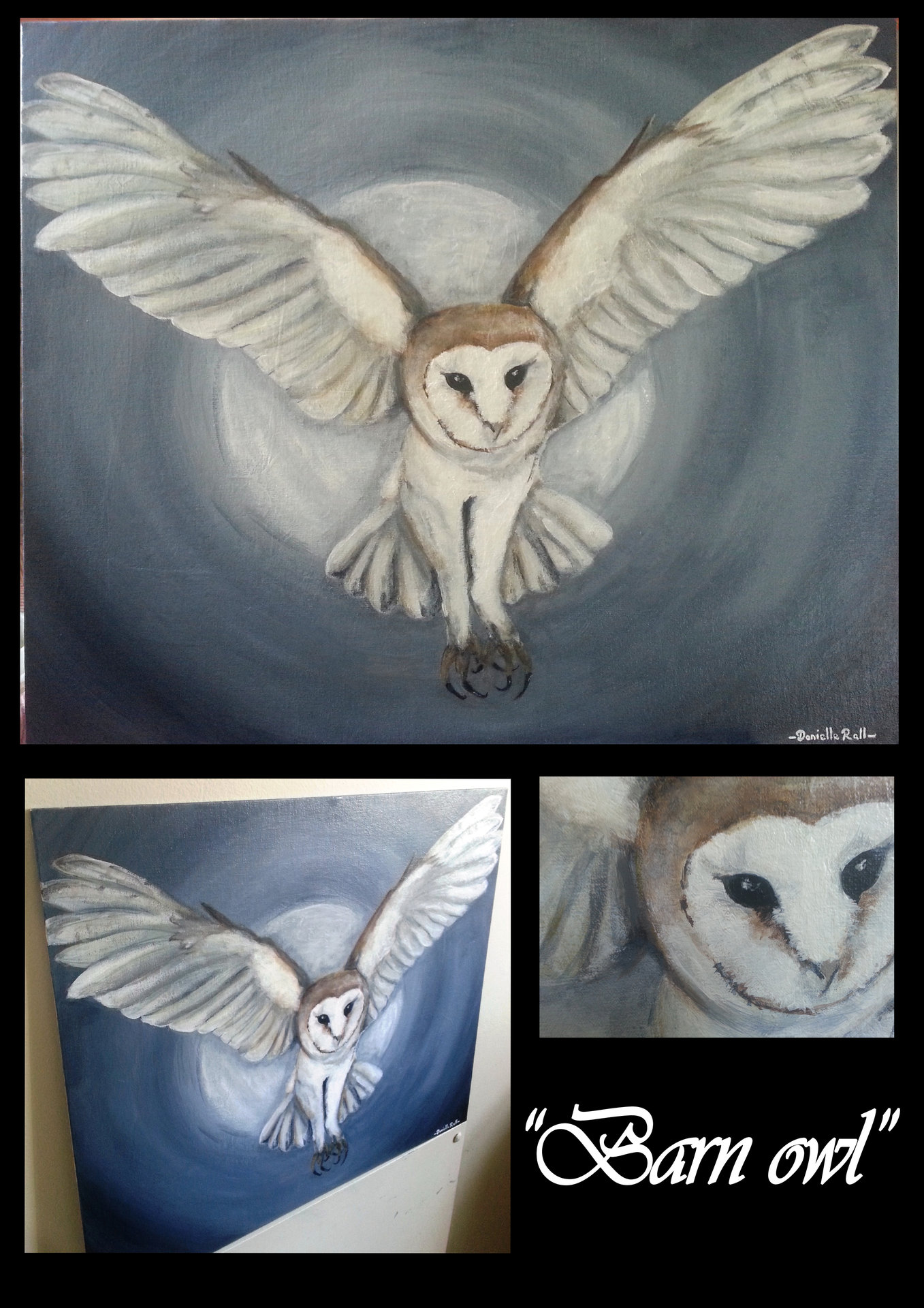 ArtStation - "Barn owl" - Donated to raise funds for the Rhinos