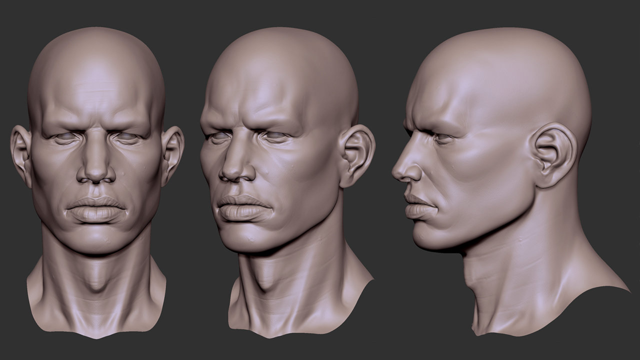 ArtStation - Young man head study