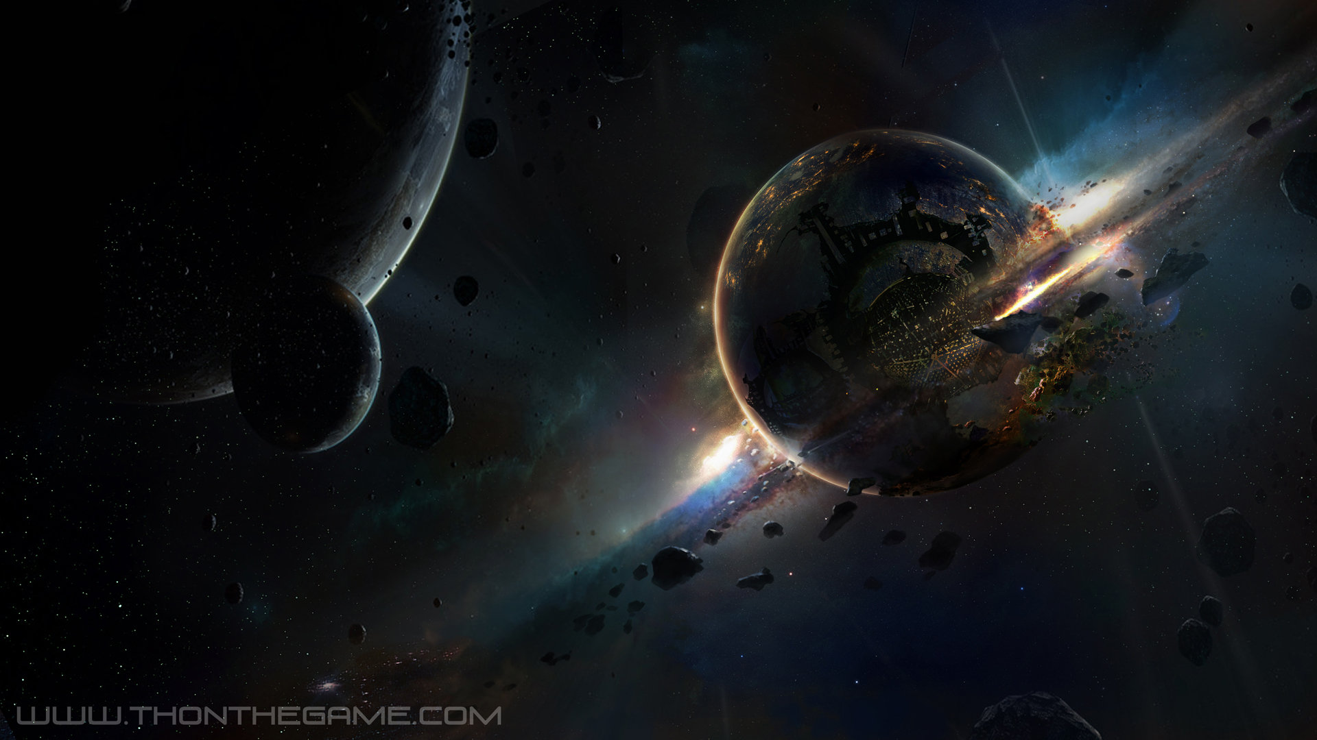 ArtStation - Breaking of a mechanical planet