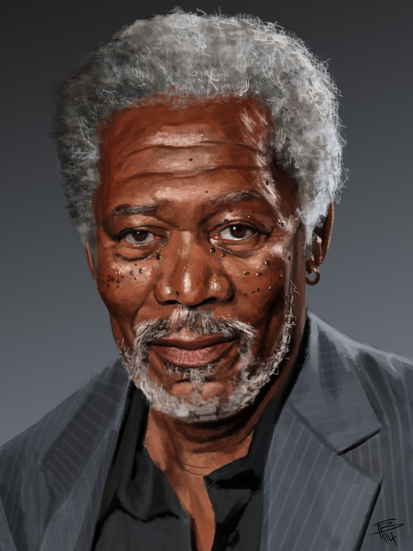 ArtStation - Etude (Morgan Freeman)