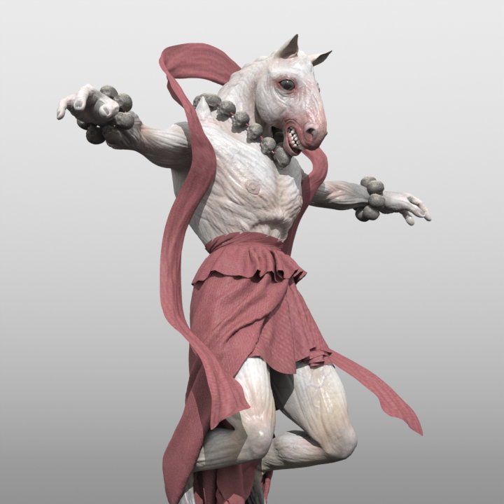 ArtStation - Mezu (Japanese Oni a god level demon guardian) WIP