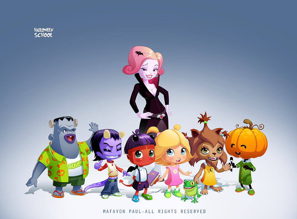 ArtStation - Halloween school