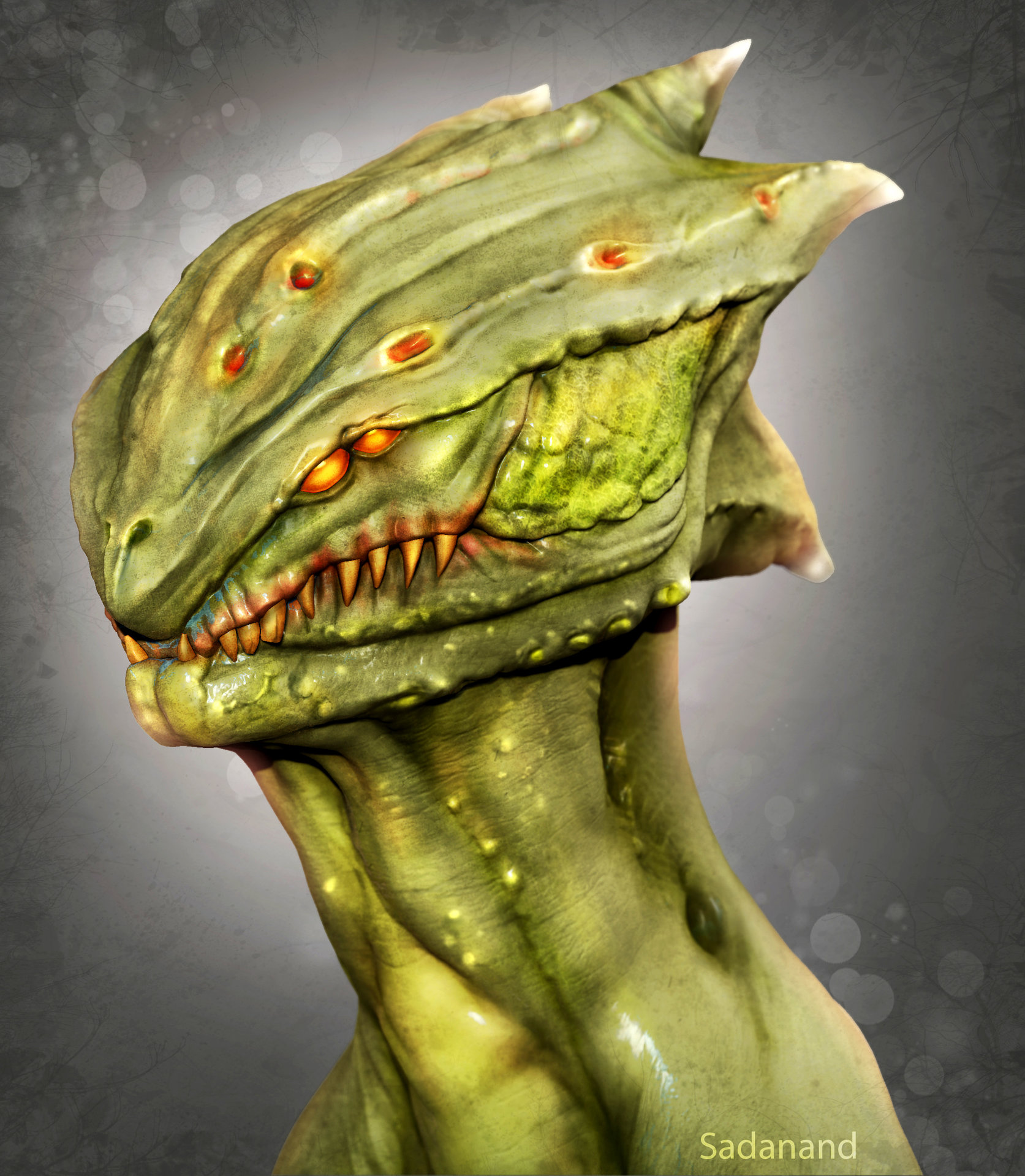 ArtStation - Alien Bust..Quick Sculpt