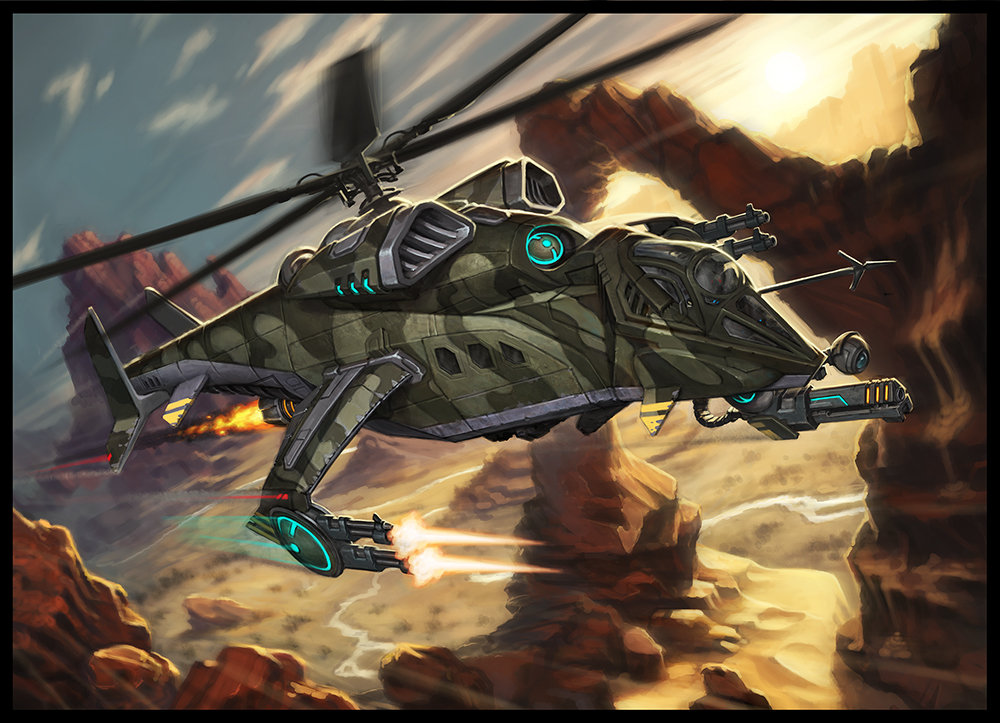 futuristic hellicopter