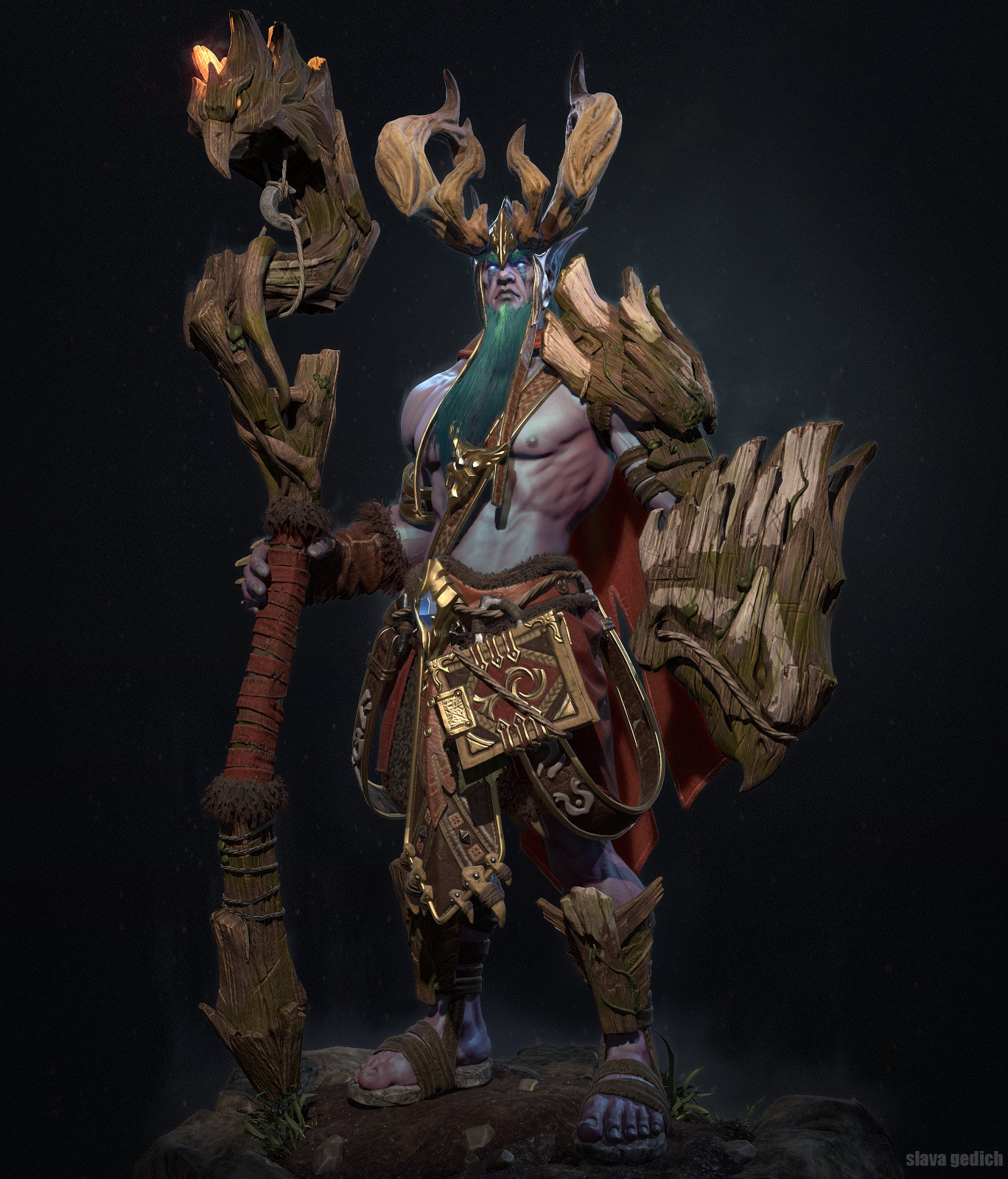 ArtStation - The King of druid of the talon