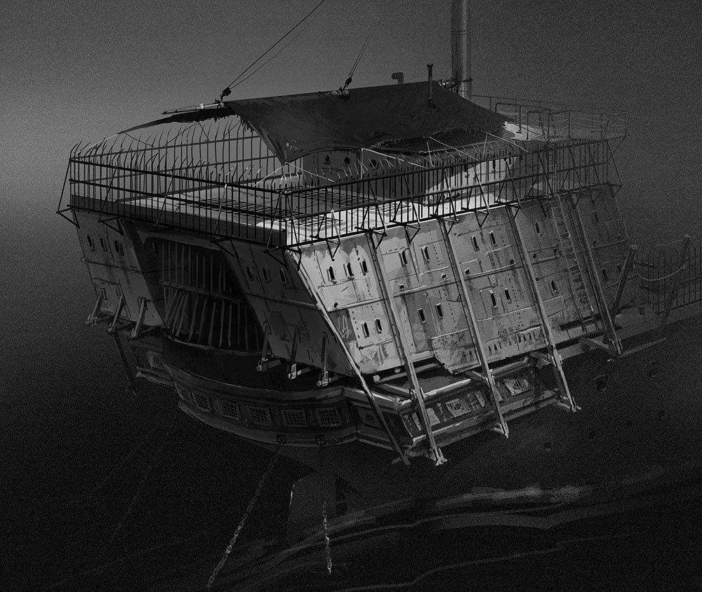 daniel rudnicki - The Evil Within - b-w sketches