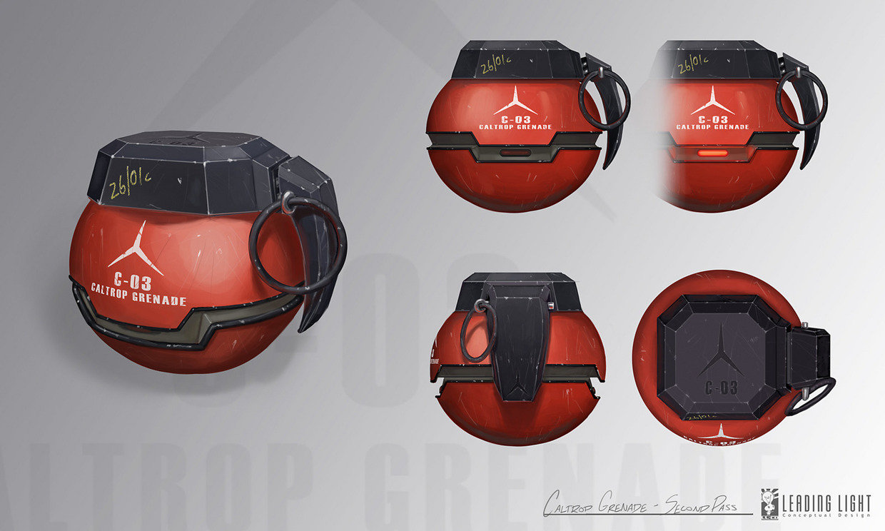 ArtStation - Caltrop grenade