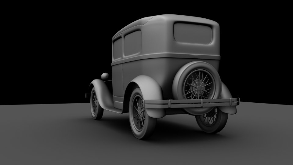 ArtStation - 1929 Ford Model A Tudor Back