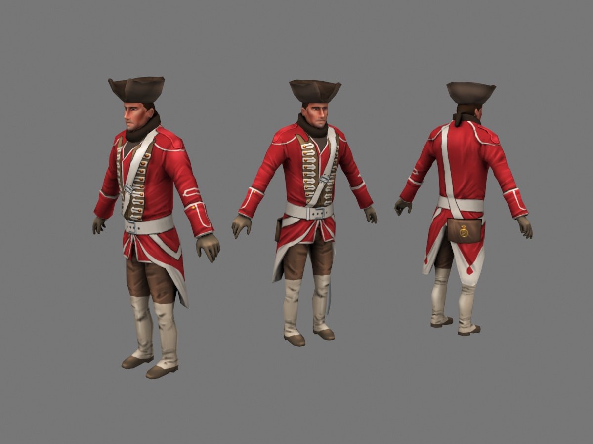 ArtStation - Low Poly Redcoat