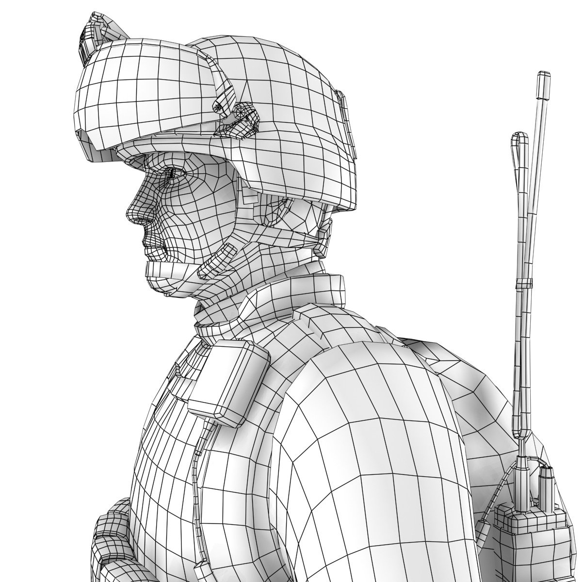 ArtStation - Soldier Wireframe