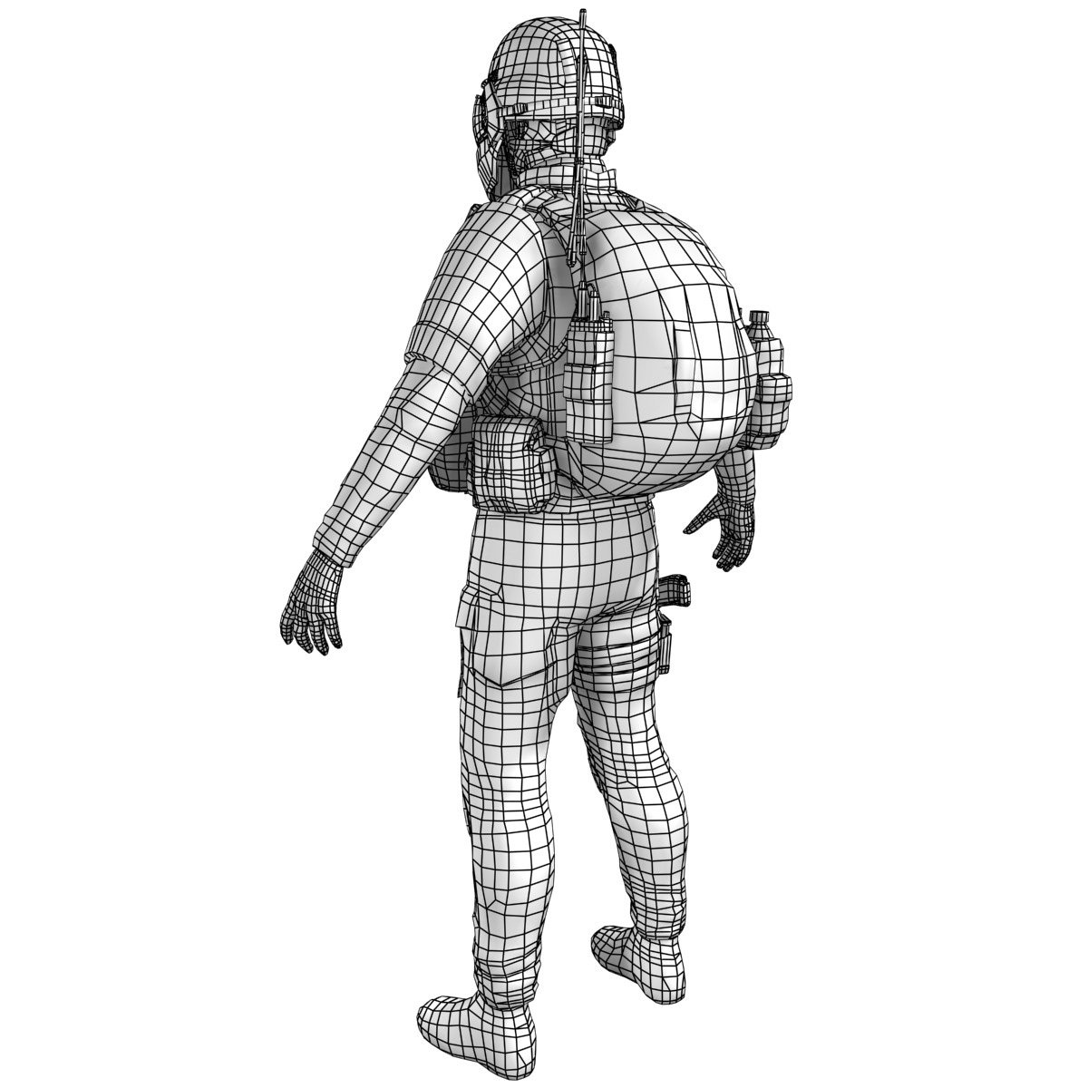 ArtStation - Soldier Wireframe