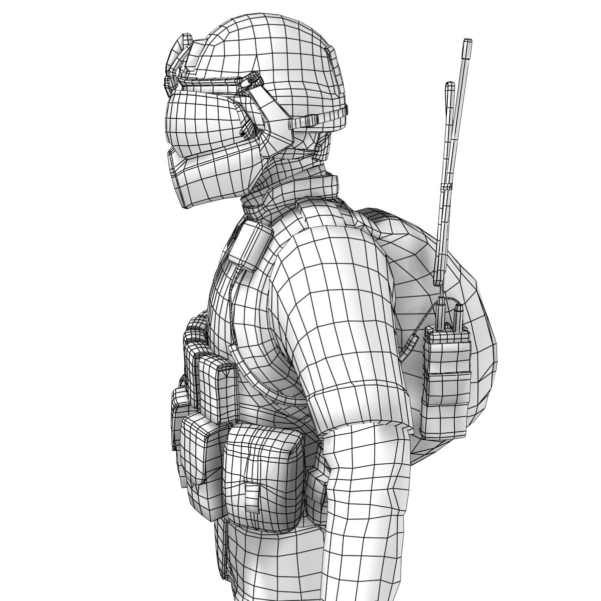 ArtStation - Soldier Wireframe