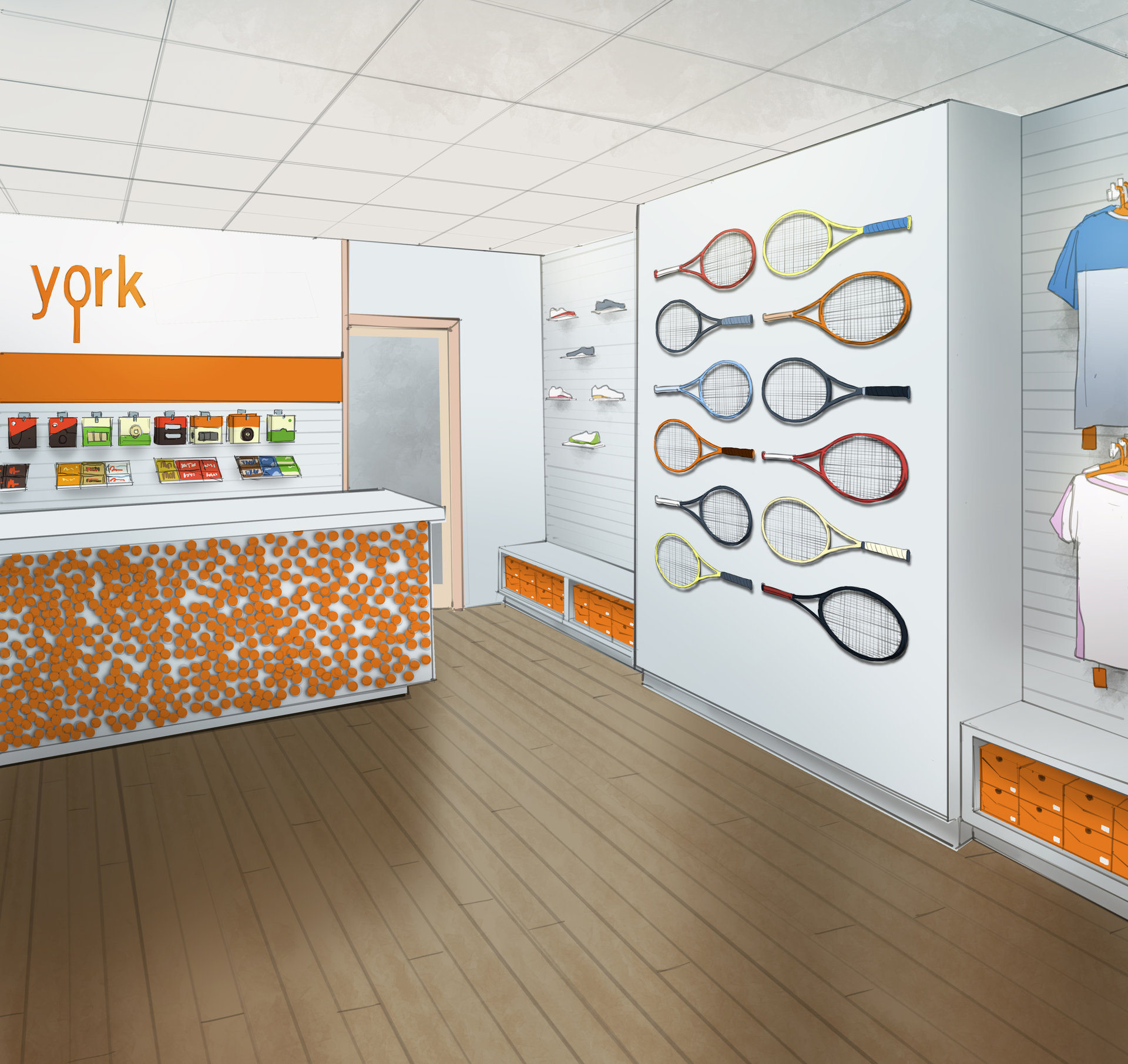 ArtStation - York Racquet Club - Interior Redesign